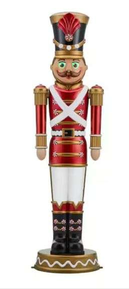 6 ft. LED Candy Soldier Nutcracker Holiday Yard Decoration - Metzger Property Services, LLC