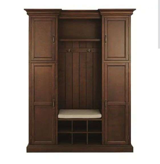 Home Decorators Collection Royce Walnut Brown 60 in. Hall Tree ...