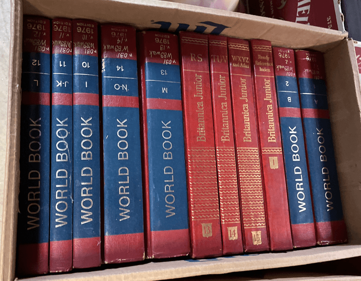1976 world book edition assortment & Britannica Junior books including ...