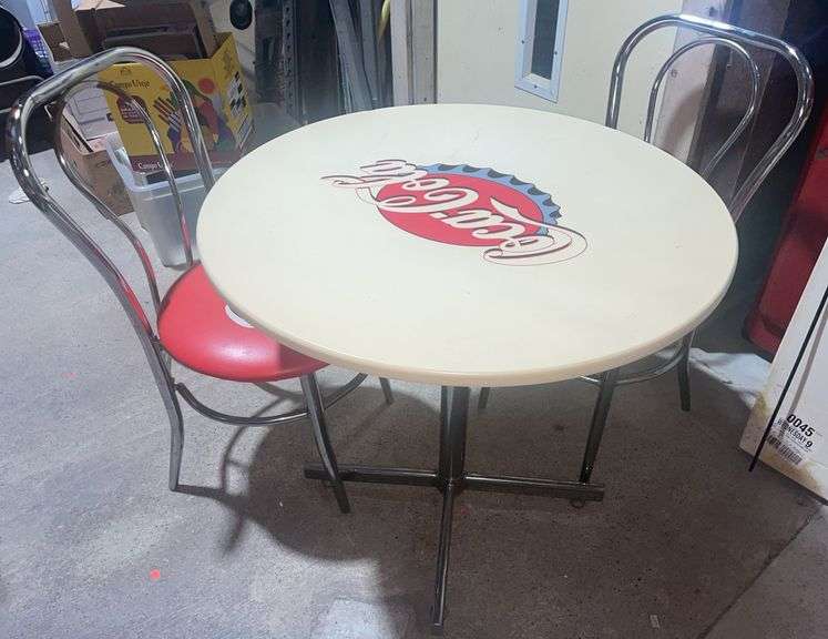 Coca-Cola Table with 2 Chairs - Metzger Property Services, LLC