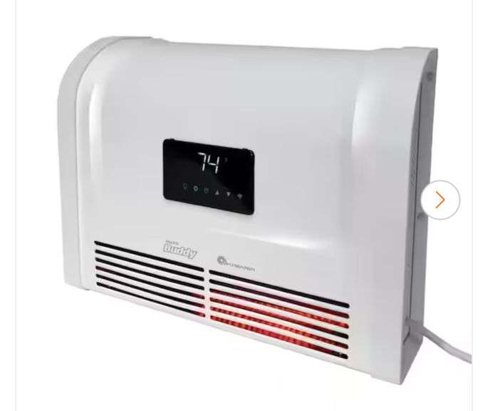 Mr. Heater 1,500-Watt Wall Mount Smart Home Indoor Electric Heater ...