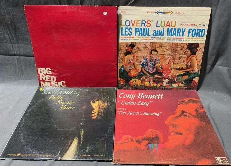 30+ Oldies Vinyl Records Including Big Red Music, Les Paul and Mary ...