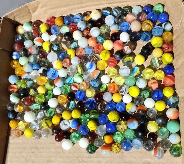 Glass Marble Assortment in Glass Mason Jar 7" - Metzger Property Services, LLC