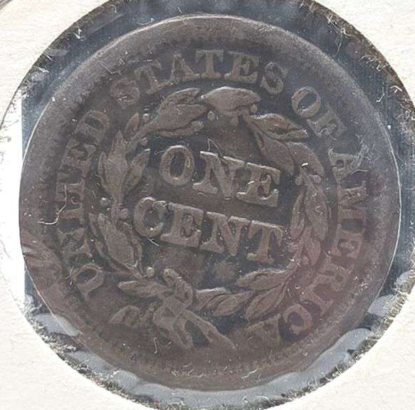 1851 Braided Hair Large One Cent Coin - Metzger Property Services, LLC