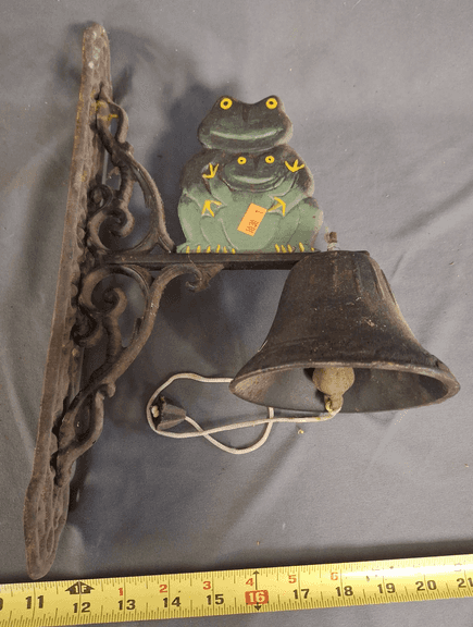 Cast iron frog theme bell - Metzger Property Services, LLC