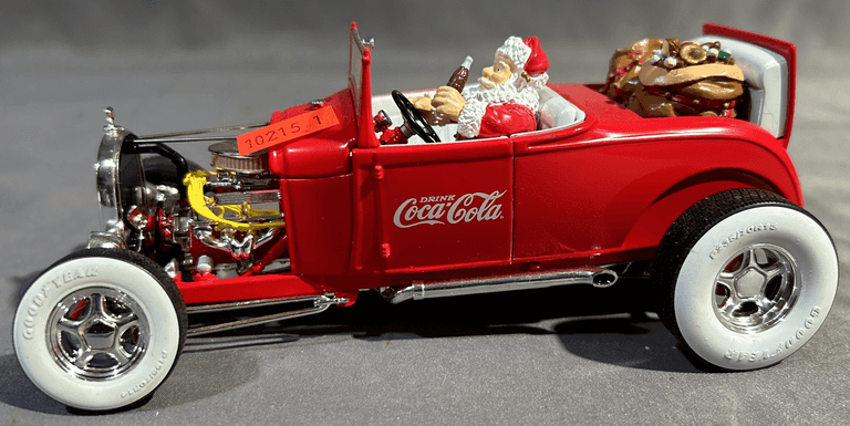Drink Coca-Cola Metal Car with Santa 6" - Metzger Property Services, LLC