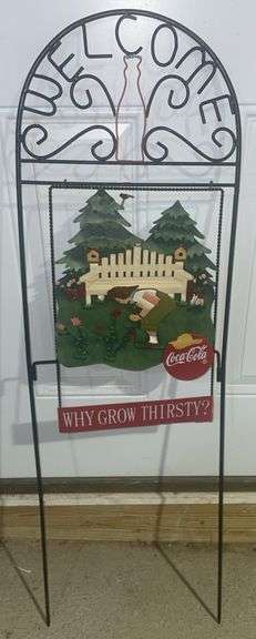 Coca-Cola “Why Grow Thirsty?” Welcome Garden Sign 13”x44” - Metzger ...