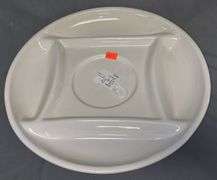 White divided plate - Metzger Property Services, LLC