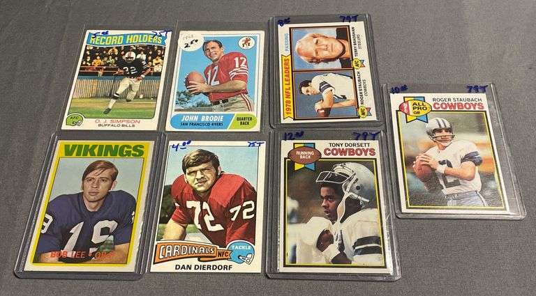7 Football Cards Featuring NFL Players from the 1970s - Metzger ...