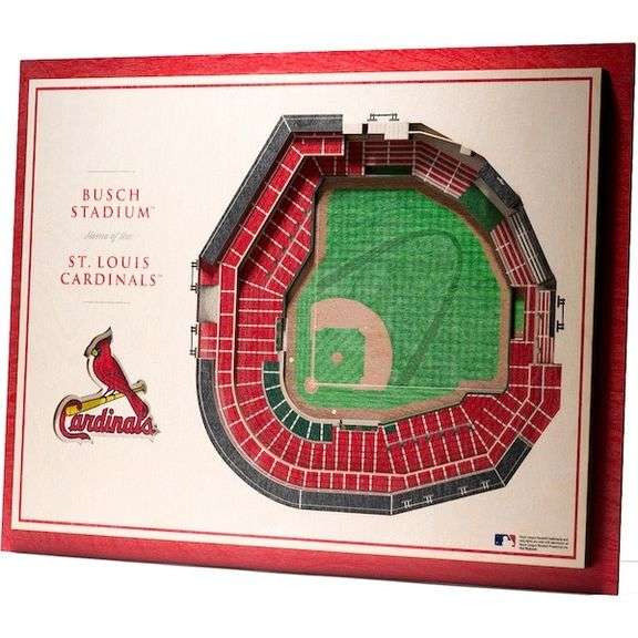 3D Busch Stadium Replica with St. Louis Cardinals Logo - Metzger ...