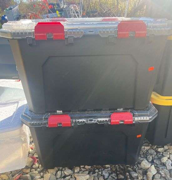 Husky 20-Gallon Professional-Duty Storage Containers With Latching Lid ...