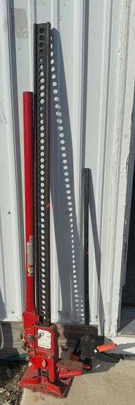 Red Farm Jack with Additional Clamp Tool 31”-48” - Metzger Property ...