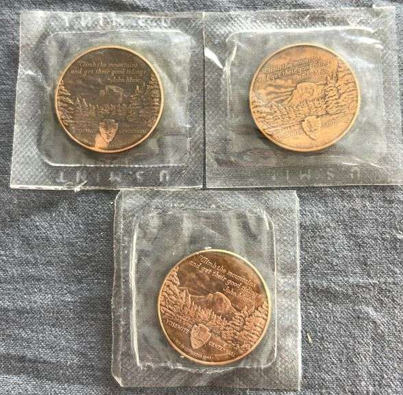 3- National Park Service Yosemite Centennial Commemorative Copper ...