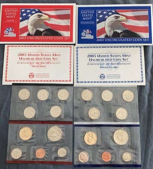 2003 US Uncirculated Philadelphia Mint Coin Set, 2003 US Uncirculated ...