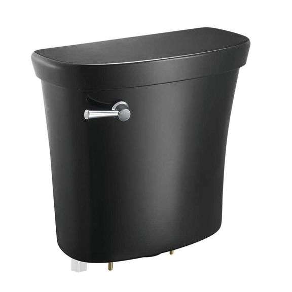 GLACIER BAY - SuperClean 1.28GPF Single Flush Toilet Tank only in Black ...