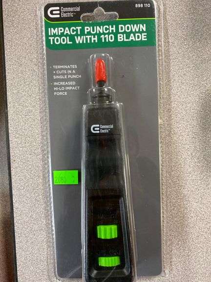 Commercial Electric Impact Punch Down Tool with 110 Blade - Metzger ...