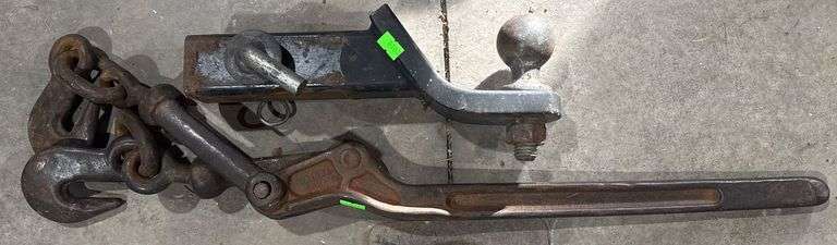 Steel Chain Load Binder and Trailer Hitch Receiver with Ball - Metzger ...