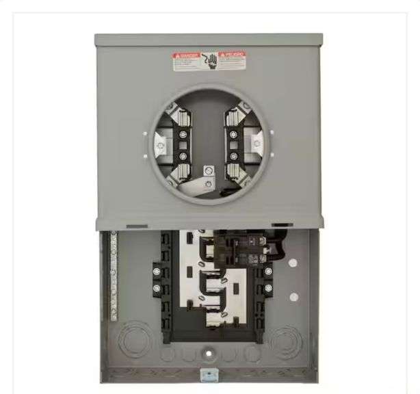 100 Amp 10-Space 20-Circuit Overhead Flush Meter Combo Load Center ...