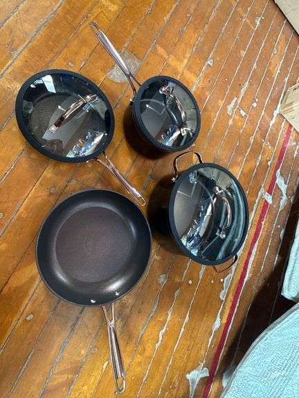 Thyme & Table Nonstick Cookware with Glass Lids, 5-Piece - Metzger ...