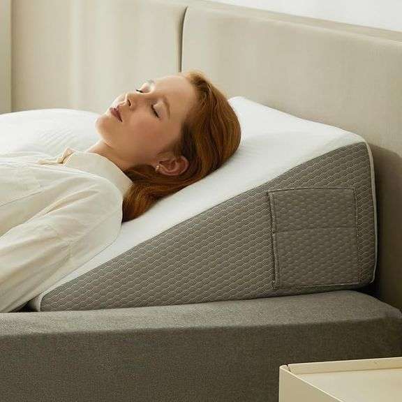 BEDLUXE - Wedge Pillow, 10 inch Bed Wedge Pillow for Headboard, Pillow ...