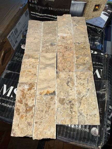 10 Boxes of MSI Picasso Natural Stacked Stone Ledger Panels - Metzger ...