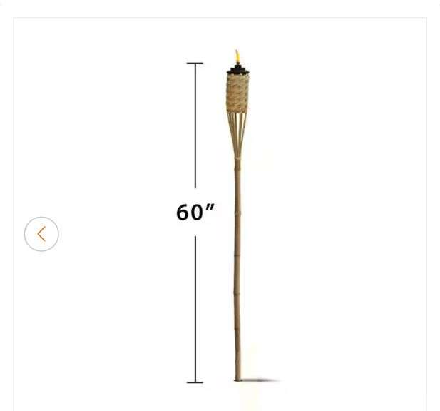 60-Inch Bamboo Torch with Woven Fuel Canister - Metzger Property ...