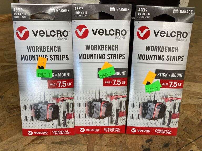 3-Velcro Brand Workbench Mounting Strips, Holds 7.5 lb, Pack of 4 ...