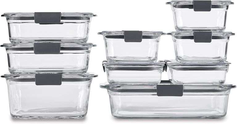 RUBBERMAID - Rubbermaid Brilliance Glass Food Storage Containers ...