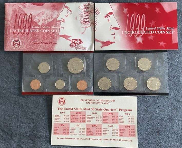 1999 Uncirculated US Mint Coin Set - Metzger Property Services, LLC