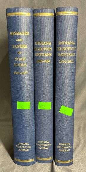 3 Books Published in 1960 by Indiana Historical Bureau - Metzger ...