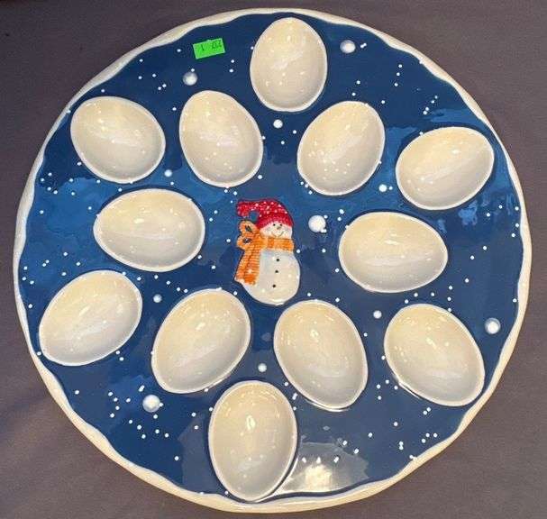 St. Nicholas Square Snow Days Egg Plate, 13” - Metzger Property ...