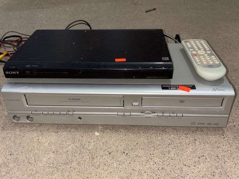 Sony DVD Player DVP-SR210P & SV2000 DVD/VCR Player Combo with Remote ...