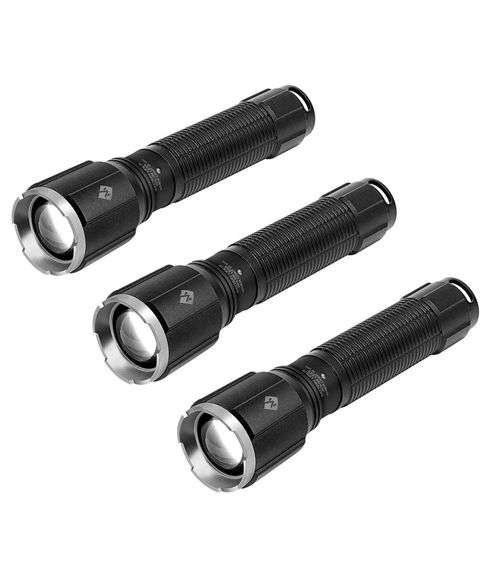 3-Pack Member’s Mark Focus Beam LED Flashlights, 1000 Lumens - Metzger ...