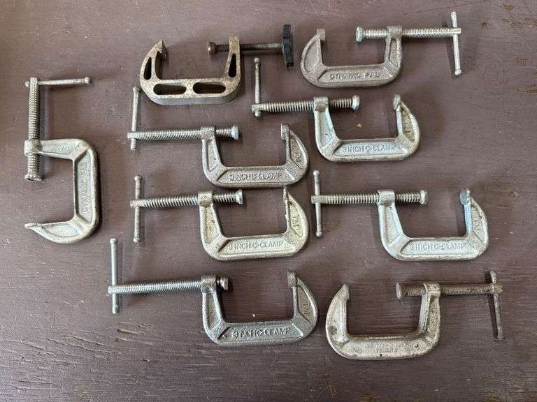 12 Steel C-Clamps in Various Sizes by Armstrong Inc. - Metzger Property ...