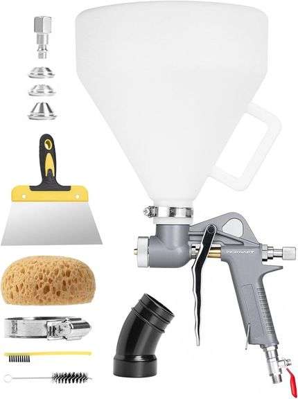 INOKRAFT - TexCraft Drywall Texture Spray Gun with 1.32 Gallon Hopper ...