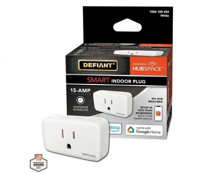 Defiant 15 Amp 120-Volt Indoor Smart Plug Powered by Hubspace - Metzger ...