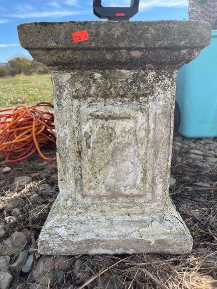 Concrete Column Base with Rectangular Relief Design 14” - Metzger ...