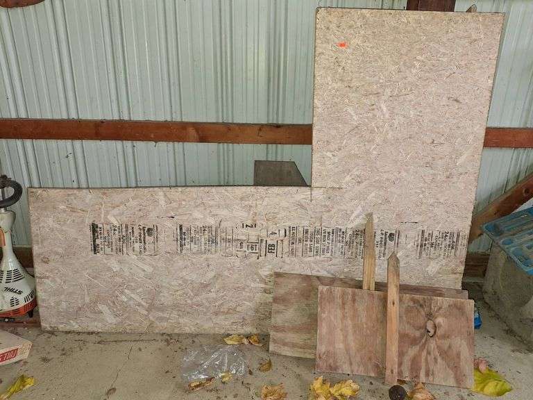 3 – Painted Plywood Planks Attached to Wood Stakes & Scrap Plywood, 21 ...