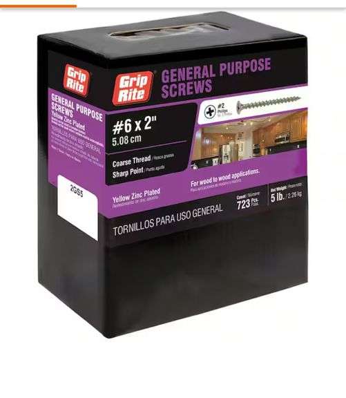 Grip-Rite General Purpose Screws #6 x 2 in, - Metzger Property Services ...
