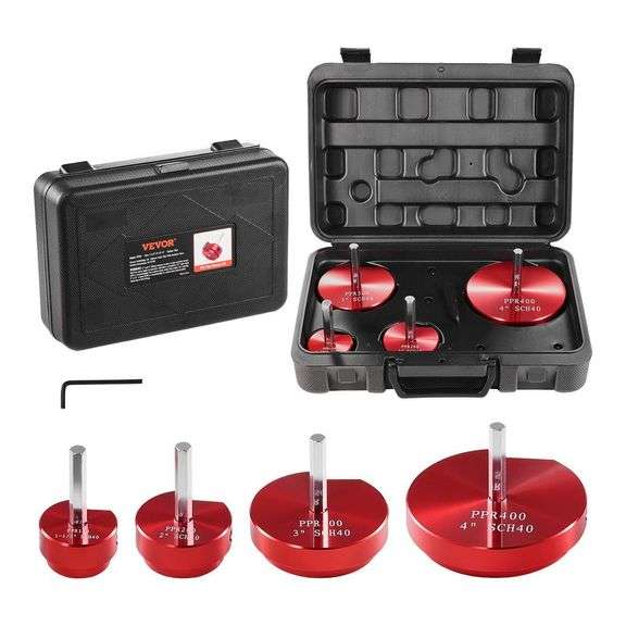 VEVOR - PVC Pipe Reamer Kit PVC Pipe Fitting Reamer Plumbing Tools Kit ...