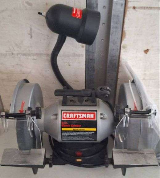 Craftsman Bench Grinder with Flexible Lamp and Tool Rests, 8″ - Metzger ...