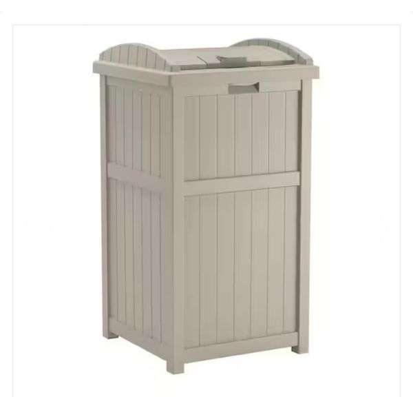 Suncast Trash Hideaway Refuse Container 30-330 gallon beige - Metzger ...