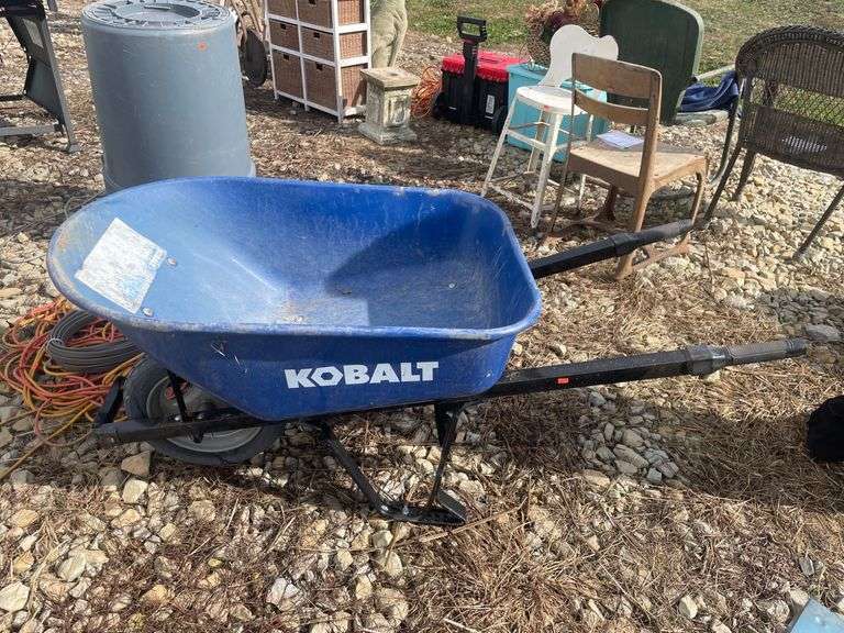 Kobalt Wheelbarrow with Metal Frame, 38”x25”x11” - Metzger Property ...