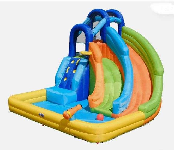 Inflatable My 1st Water Slide Twin Rapids Super Slide-14.4’x13’x9.7 ...