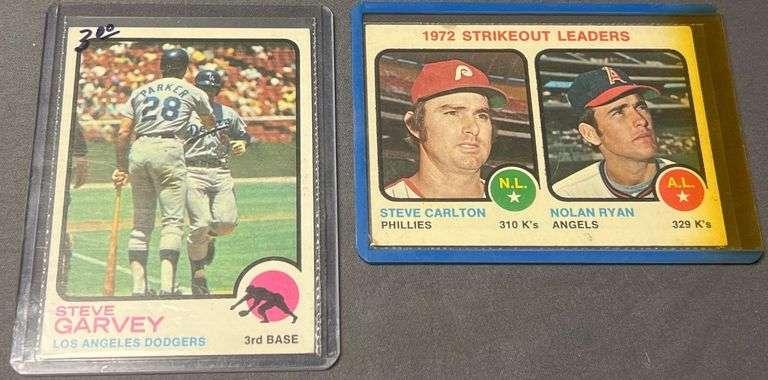 1972 Baseball Cards Featuring Steve Garvey and Strikeout Leaders ...
