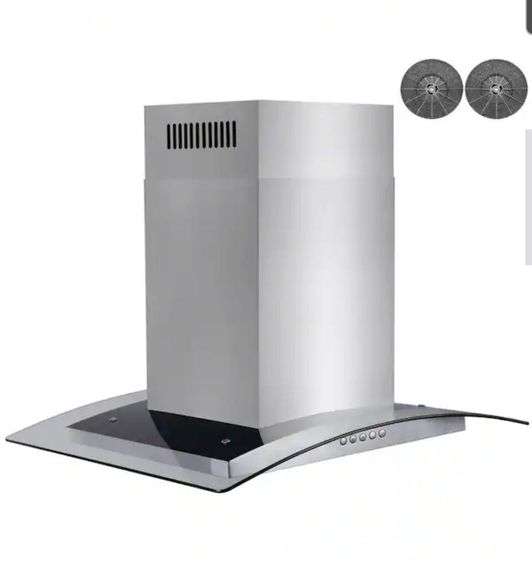 Golden Vantage 30 in. Convertible Kitchen Island Mount Range Hood in ...