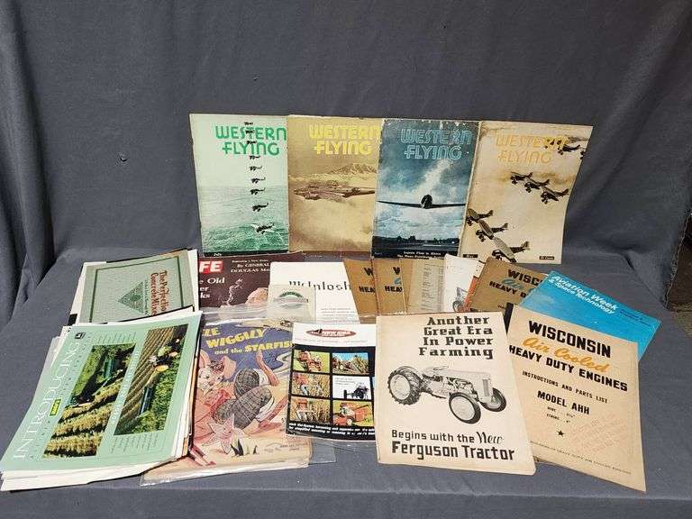 Western Flying Magazines, Uncle Wiggily Book, and Various Printed ...