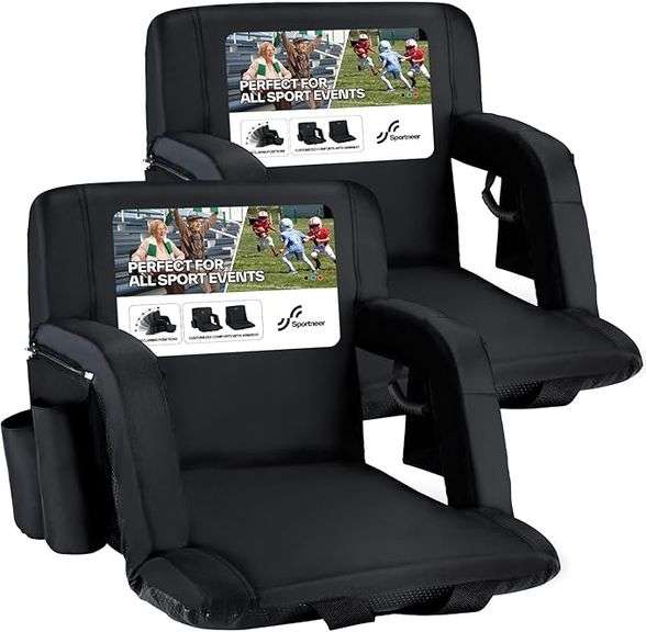 SPORTNEER - Sportneer Stadium Seats with Back Support: 2.5 Thick Comfy ...
