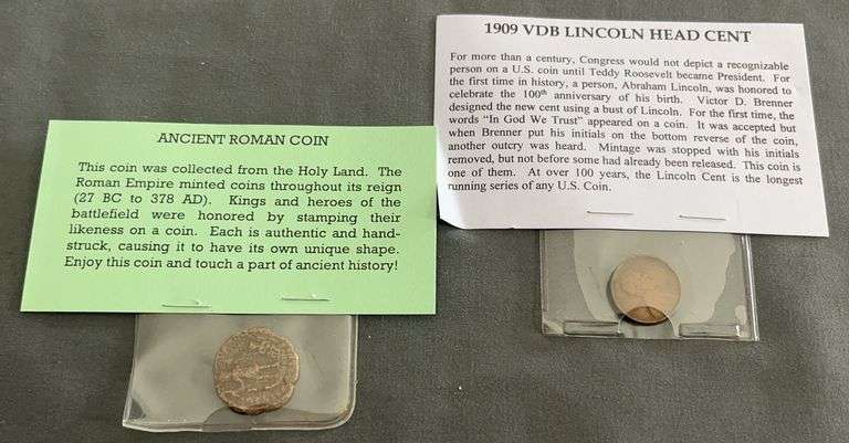 Ancient Roman Coin & 1909 Wheat Cent - Metzger Property Services, LLC