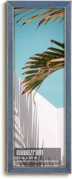 EUWAZRAM - Suede 10x30 Frame - Single Frame, Christmas Elegant Sky Blue ...